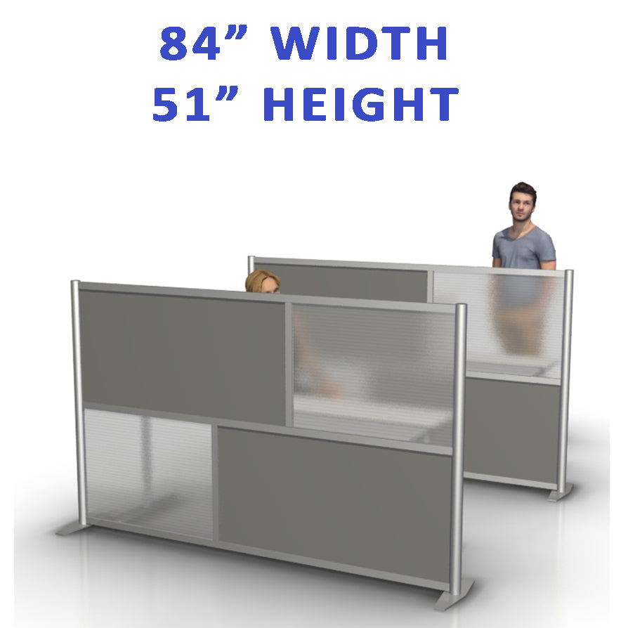 84" Wide - Low Height Office Partitions & Desk Divider Collection ...