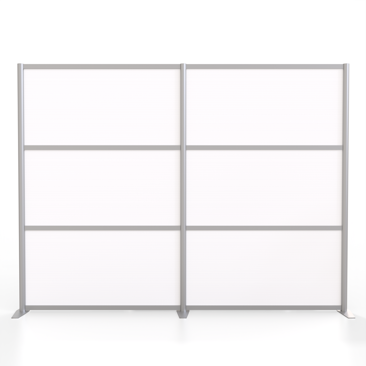 100" wide x 75" high Room Partition, White Panels – iDivide Modern Room ...