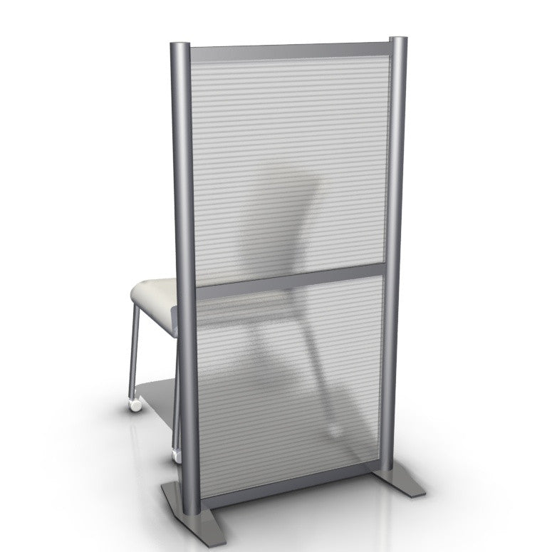 27" w x 51" high Office Partition, Translucent Panels – iDivide Modern ...