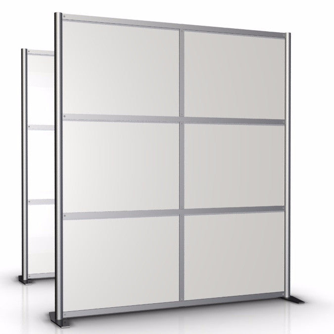 68" wide x 75" high Office Room Divider, White Gloss Panels – iDivide ...