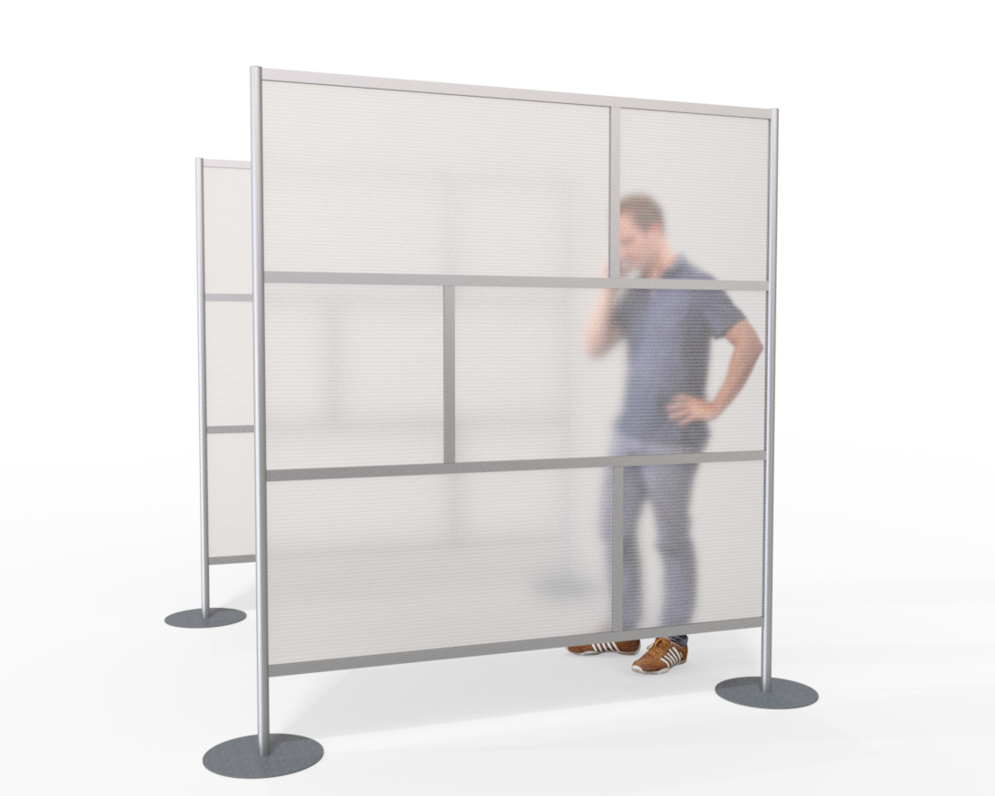 Room Divider Partition, Translucent Panels, 75" wide x 84" high ...